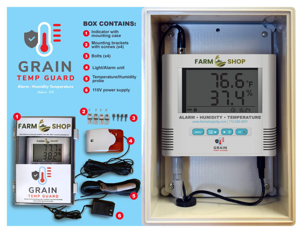 Grain Temp Guard Alarm HT | Moisture Monitoring System